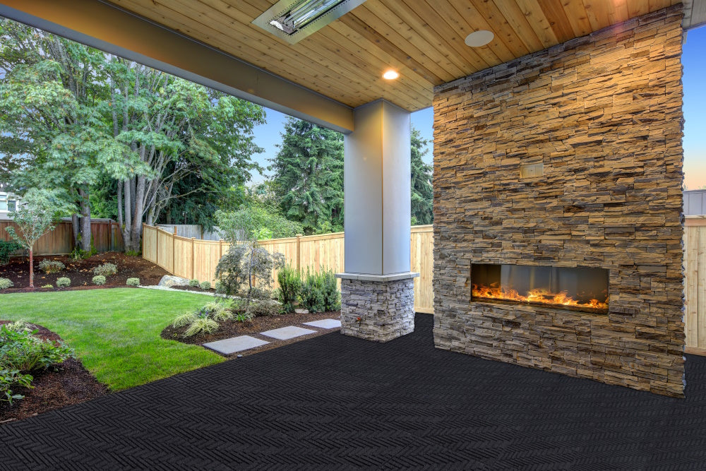Recycled Rubber Brick Pavers Rubber Paving Slabs | Outdoor Surfacing