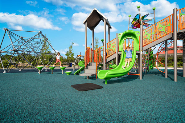 Swing and Slide Safety with Premium Rubber Mats and Mulch - RubberMulch.com