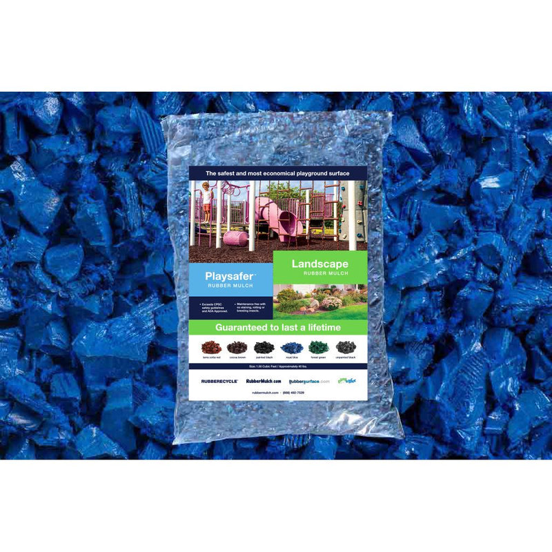 Blue Rubber Mulch Perfect for Playgrounds - RubberMulch.com