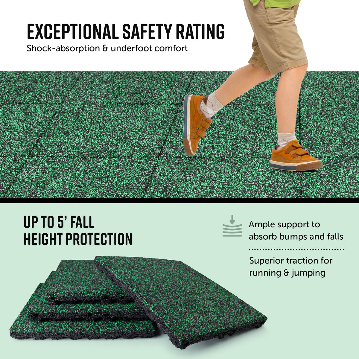 Playsafer Elevate Tile 2'' - RubberMulch.com