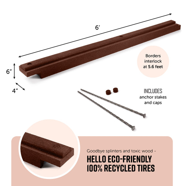 Playsafer Commercial Rubber Border in 4", 6", and 8" heights ...