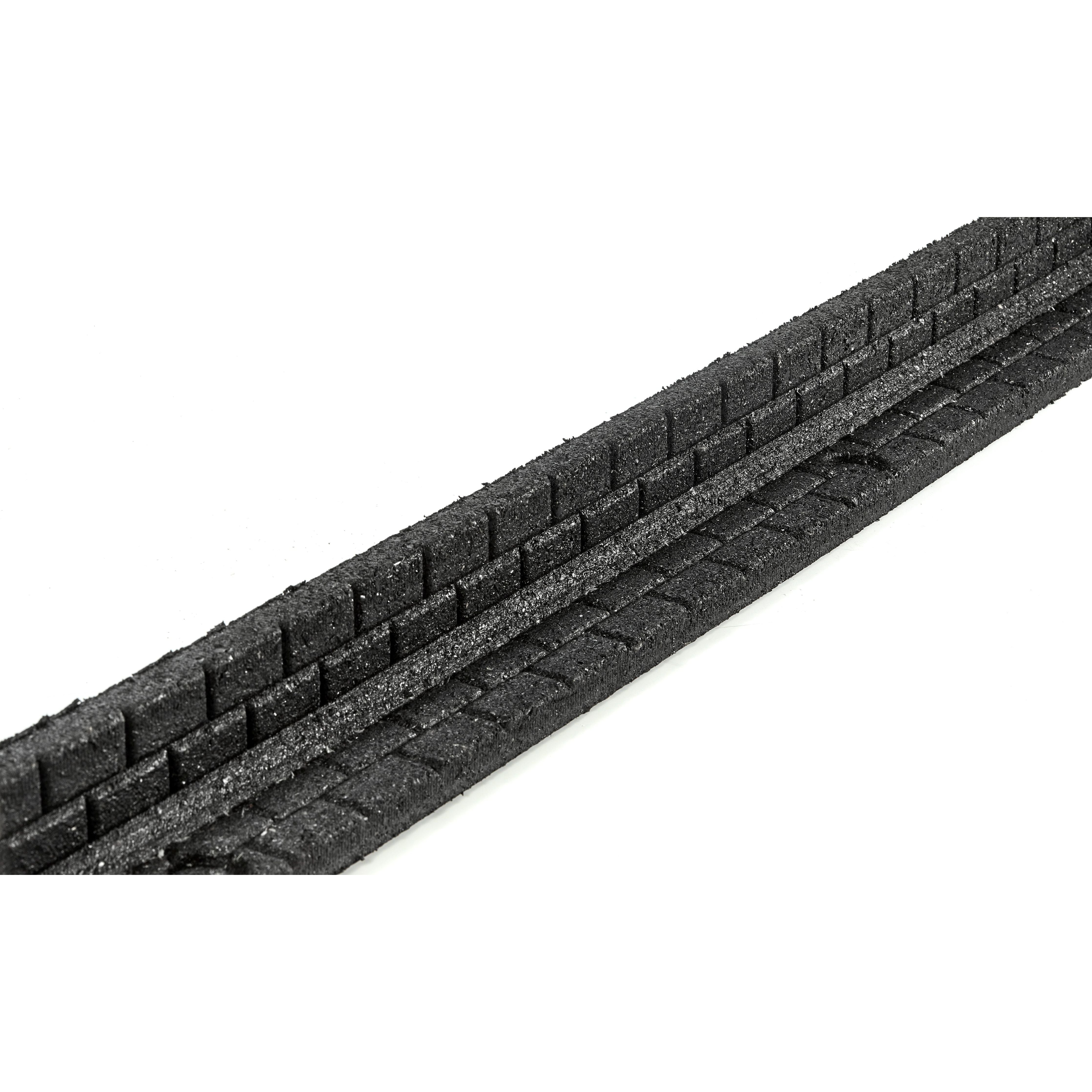 L Shape Rubber Border - Brick - RubberMulch.com