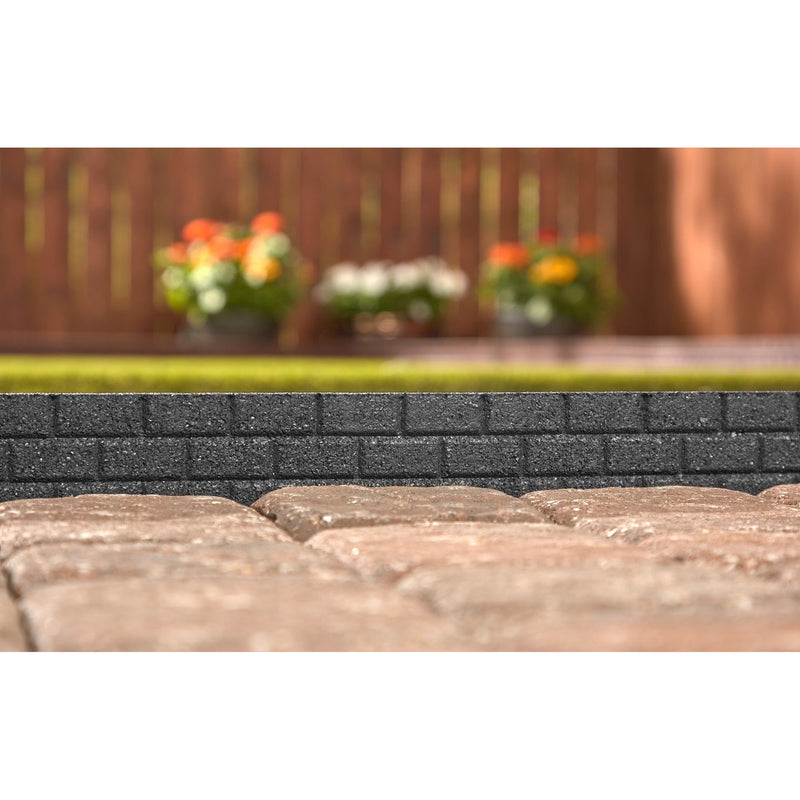 L Shape Rubber Border - Brick - RubberMulch.com